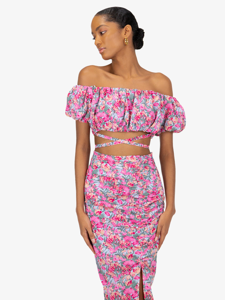 Lena Floral Matching Set – TURQUOISE